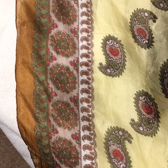 Accessories | Silk Paisley Scarf | Poshmark